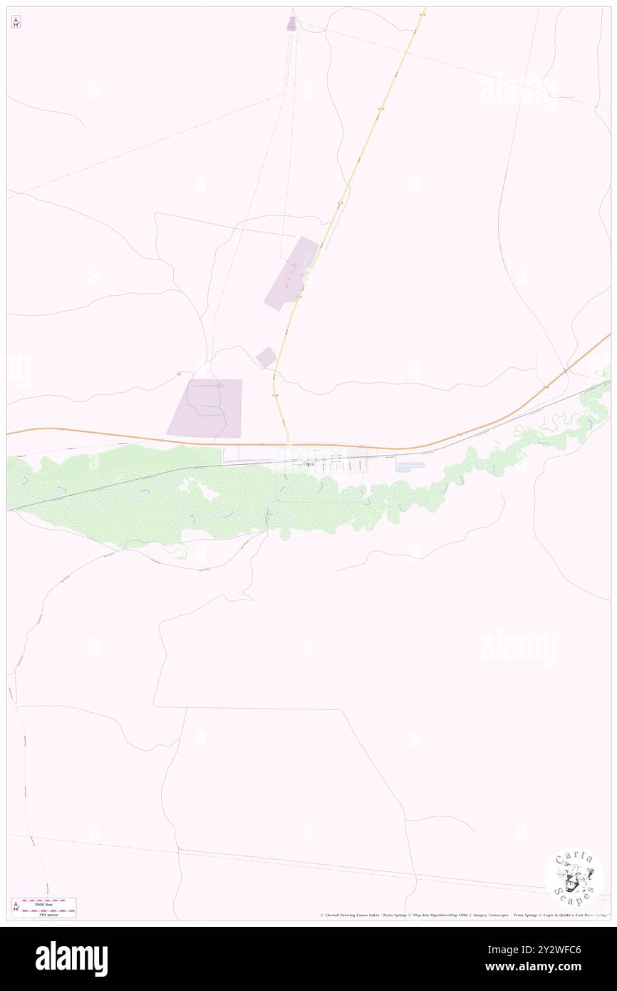 Map of opal wyoming Cut Out Stock Images & Pictures - Alamy
