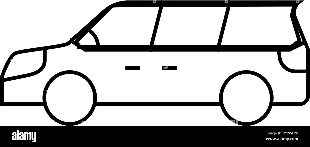 mpv minivan transport line icon vector illustration Stock Vector Image ...