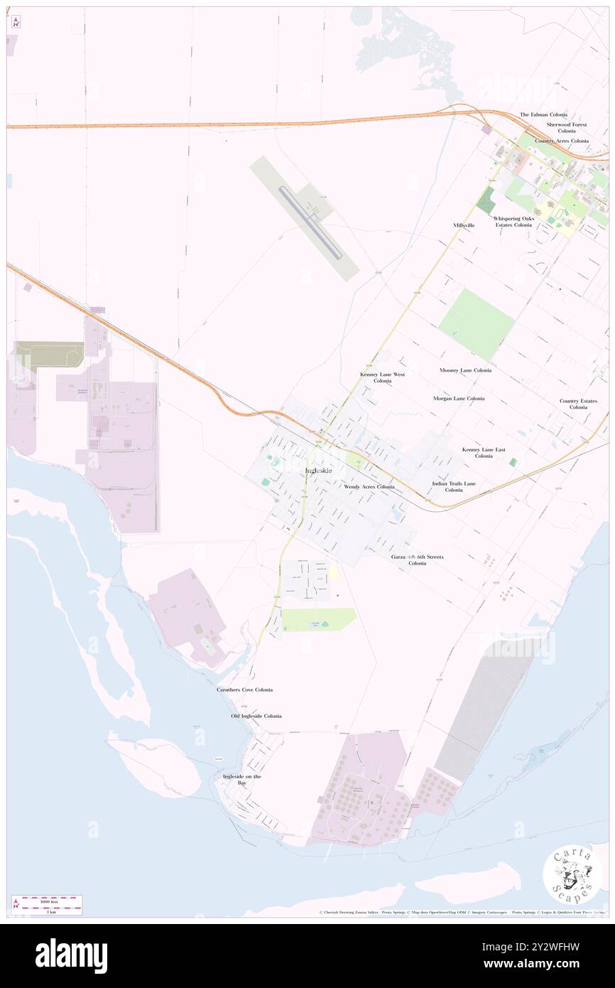 Map of ingleside texas Cut Out Stock Images & Pictures - Alamy