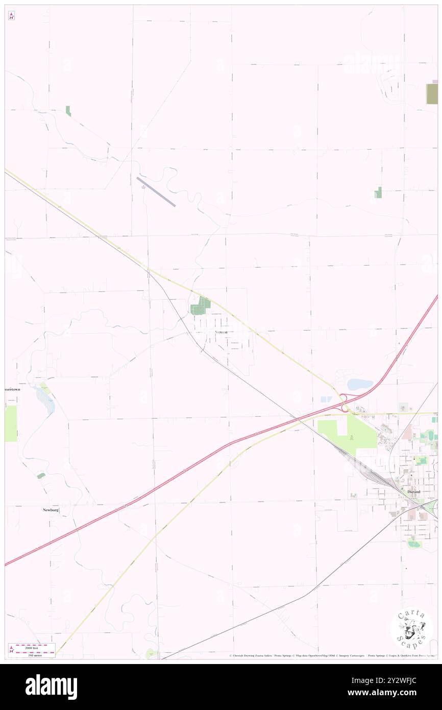 Shiawassee county map Cut Out Stock Images & Pictures - Alamy