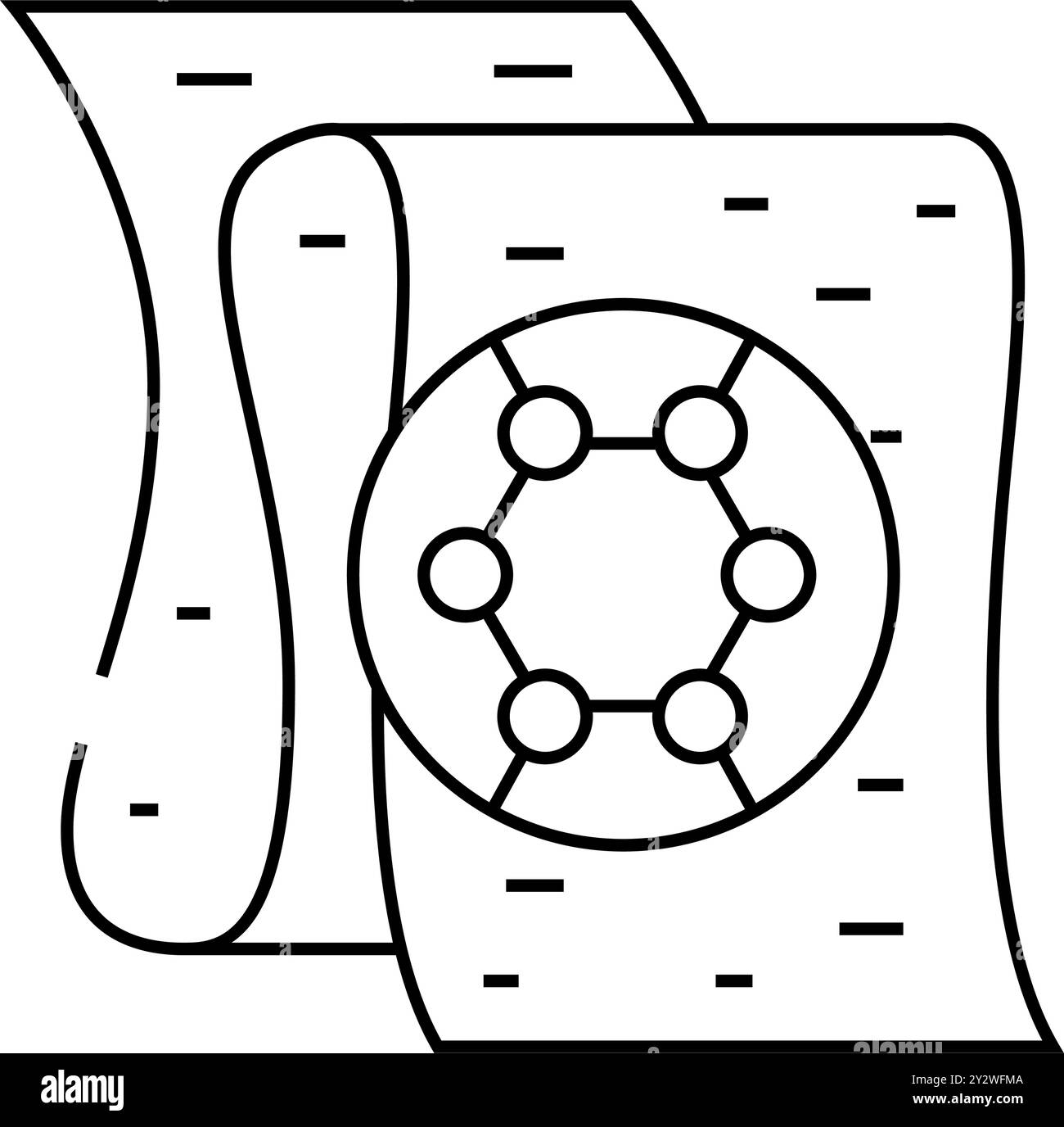 chemical fiber line icon vector illustration Stock Vector Image & Art ...