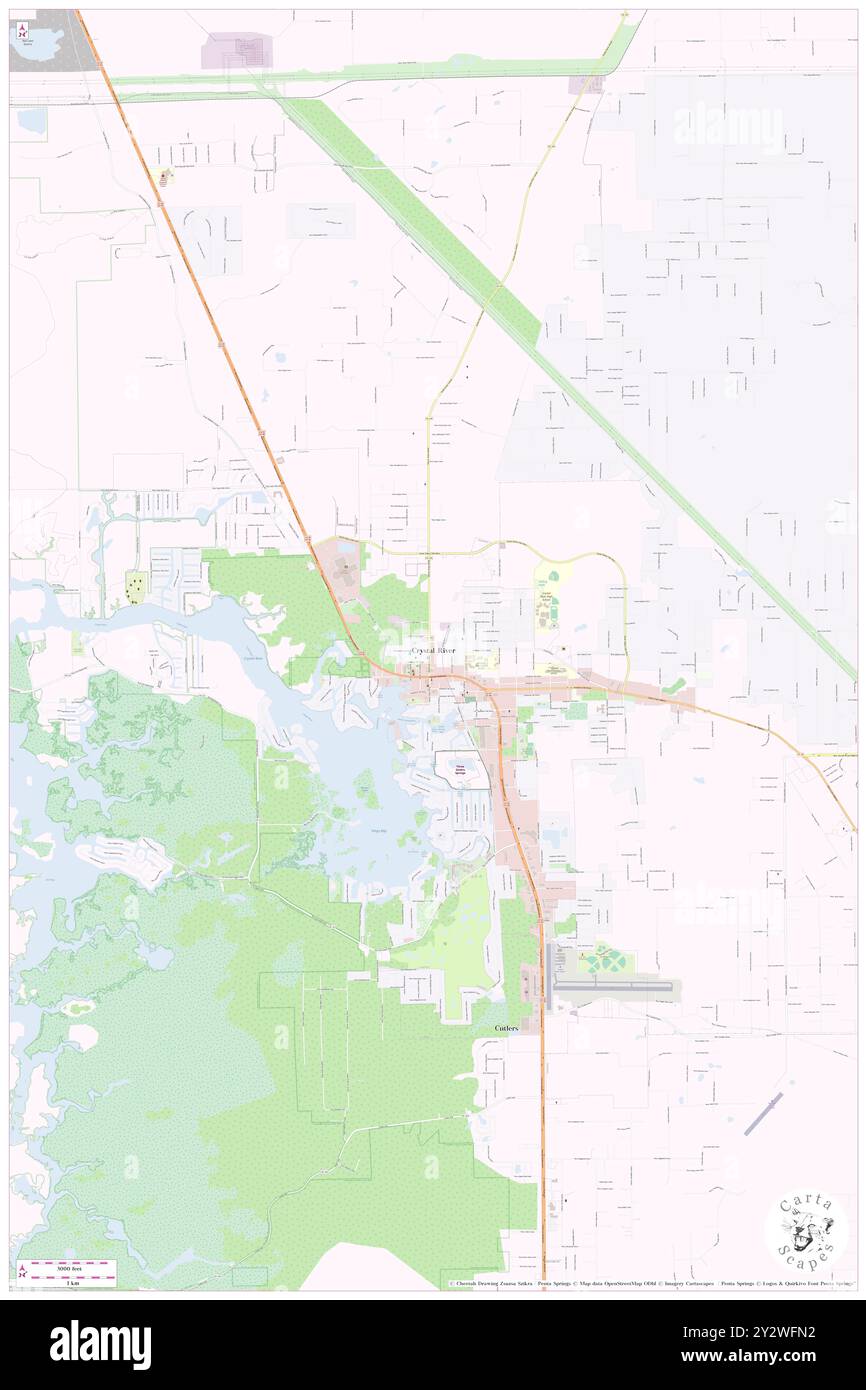 Map of crystal river Cut Out Stock Images & Pictures - Alamy