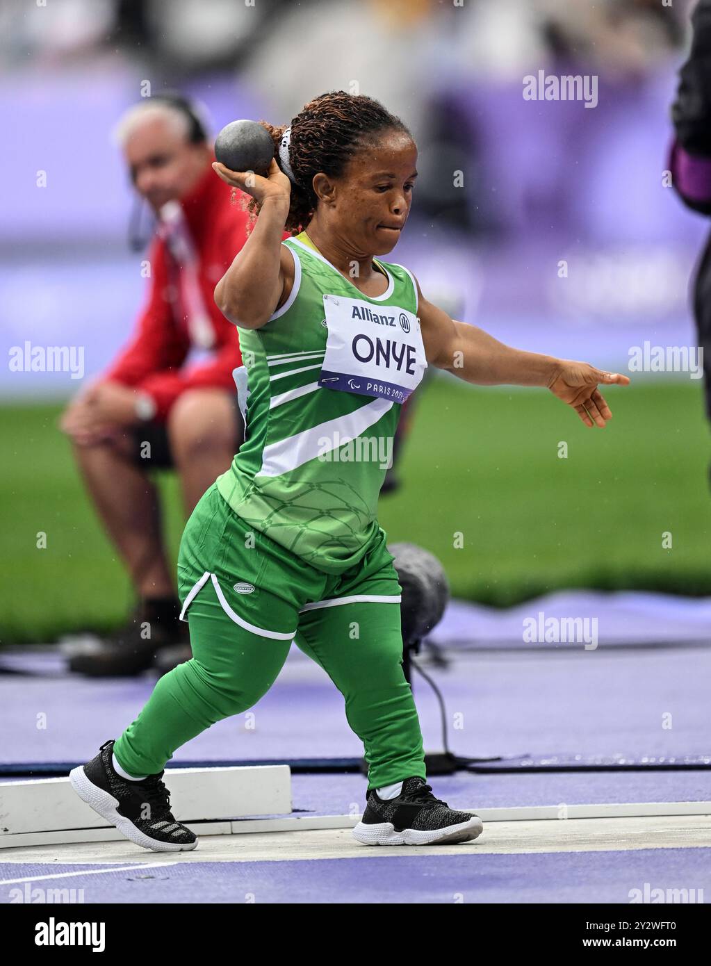 Lauritta Onye of Nigeria competing in the women’s T47 shot put at the ...