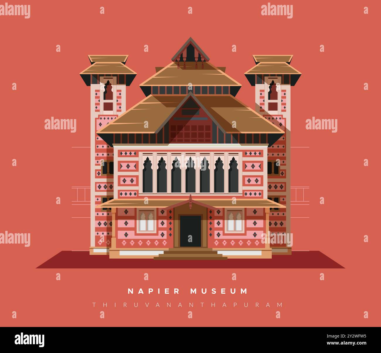 Traditional kerala roof Stock Vector Images - Alamy