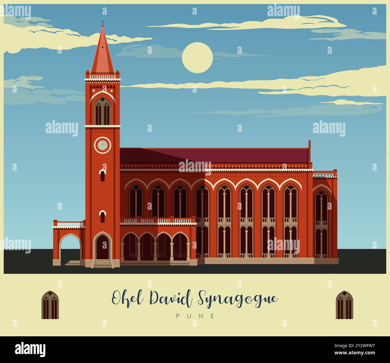 Ohel David Synagogue - Pune Maharashtra - Stock Illustration as EPS 10 ...