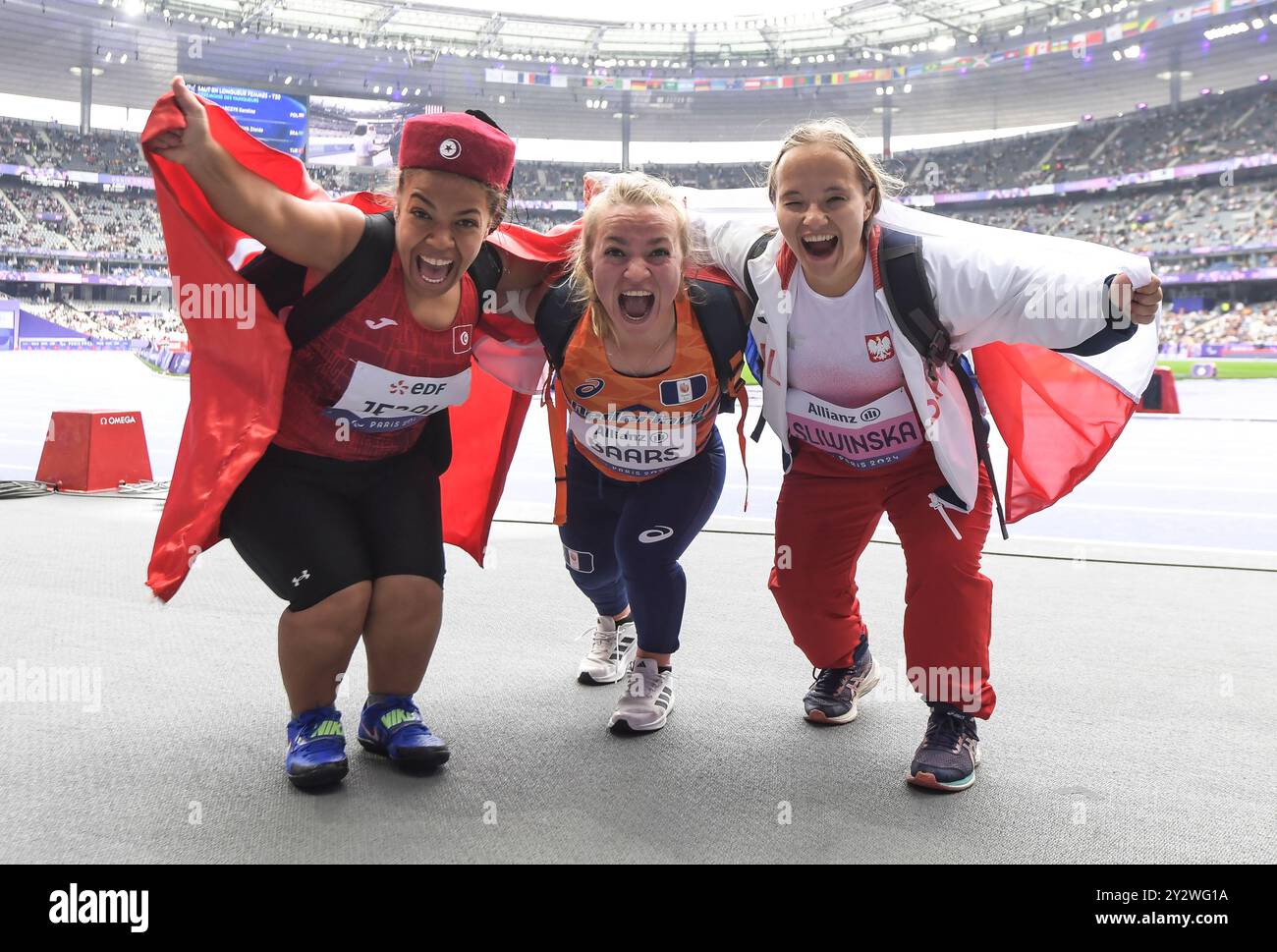 Raja Jebali of Tunisia, Lara Baars of the Netherlands and Renata ...