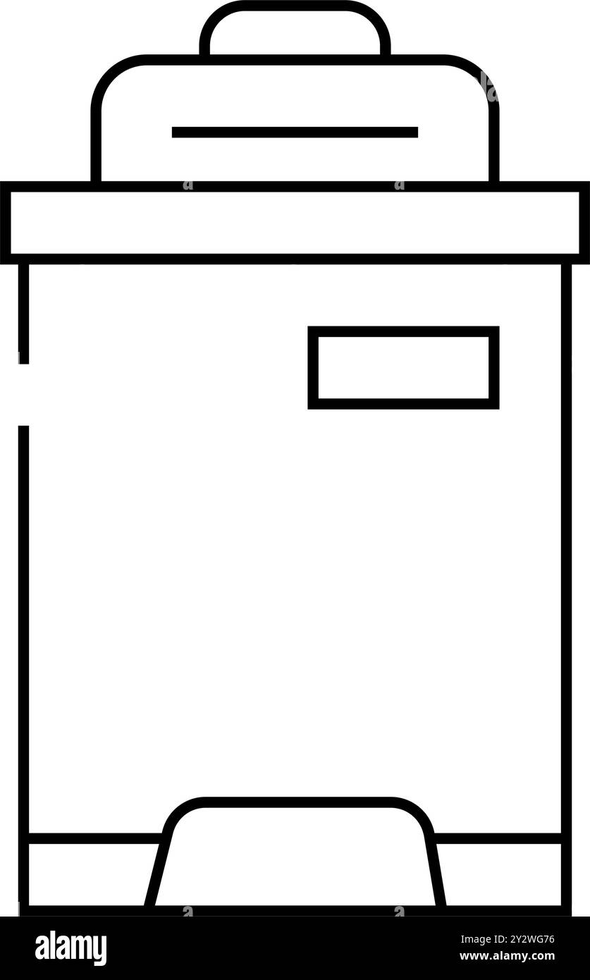 trash compactor line icon vector illustration Stock Vector Image & Art ...