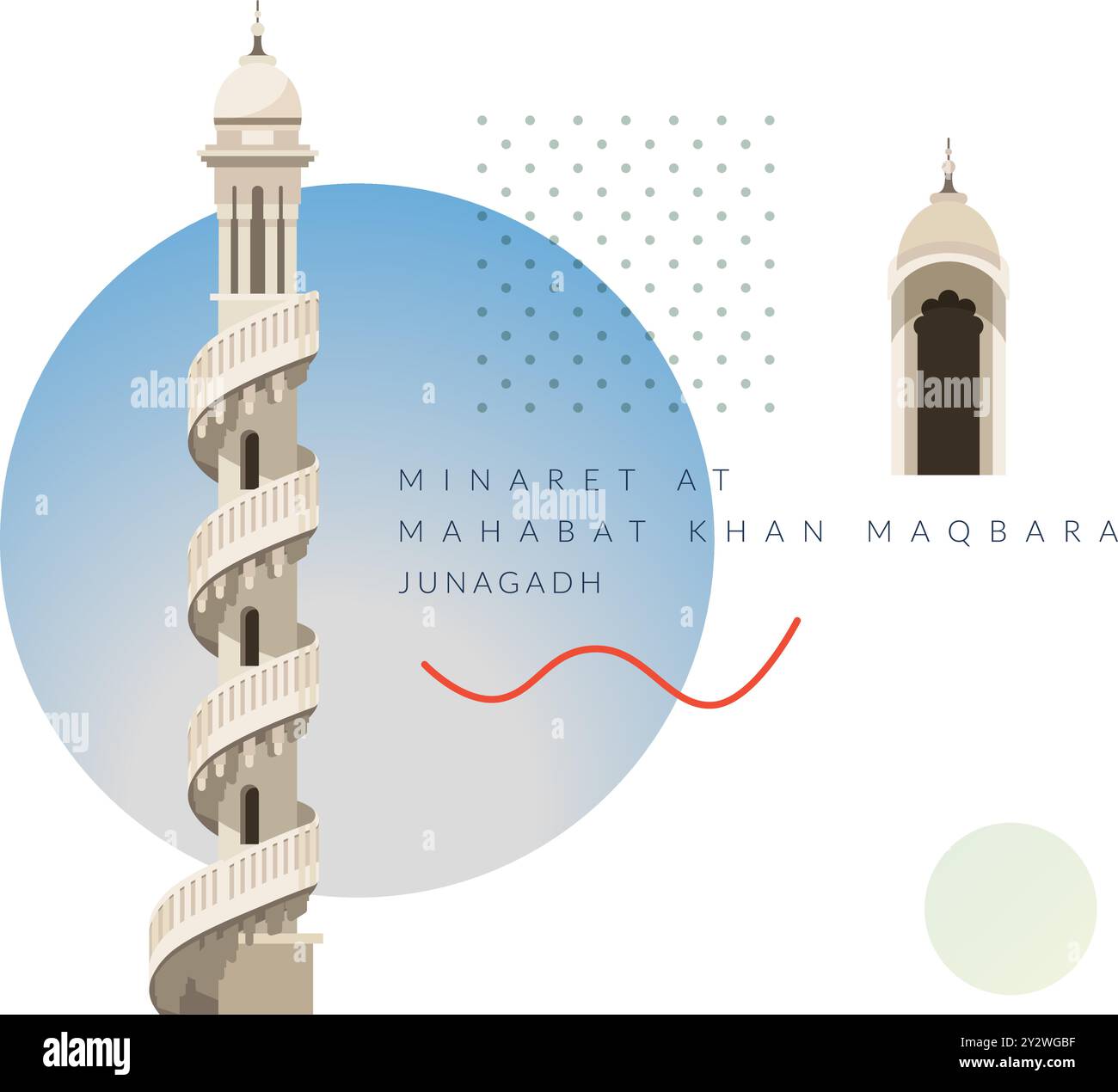 Mahabat Khan Maqbara - Junagadh - Gujrat - Stock Illustration as EPS 10 ...