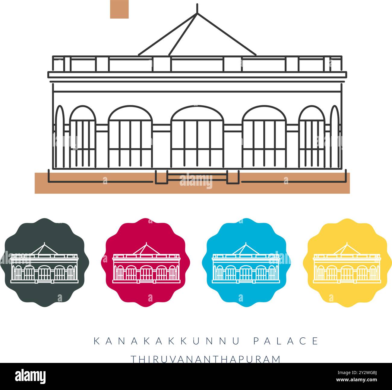 Thiruvananthapuram palace Stock Vector Images - Alamy