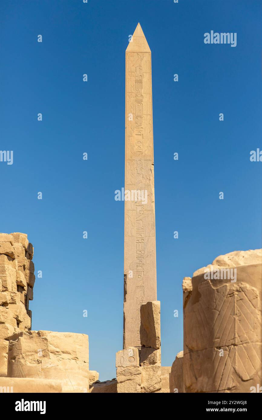 The obelisk of Thutmose I is an imposing granite monument that stands ...