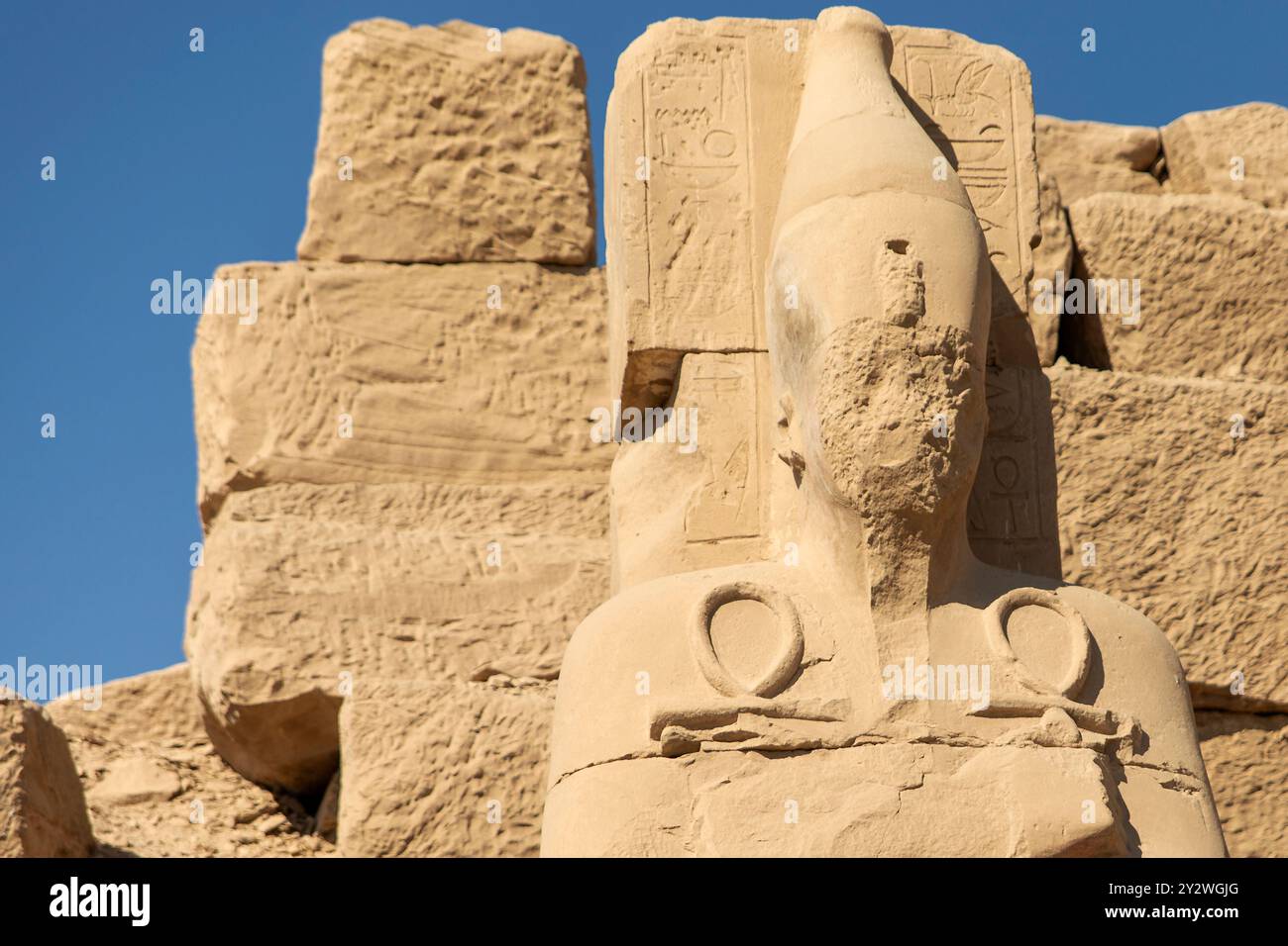 The statue of Osiris with the key of life is a symbol of immortality ...