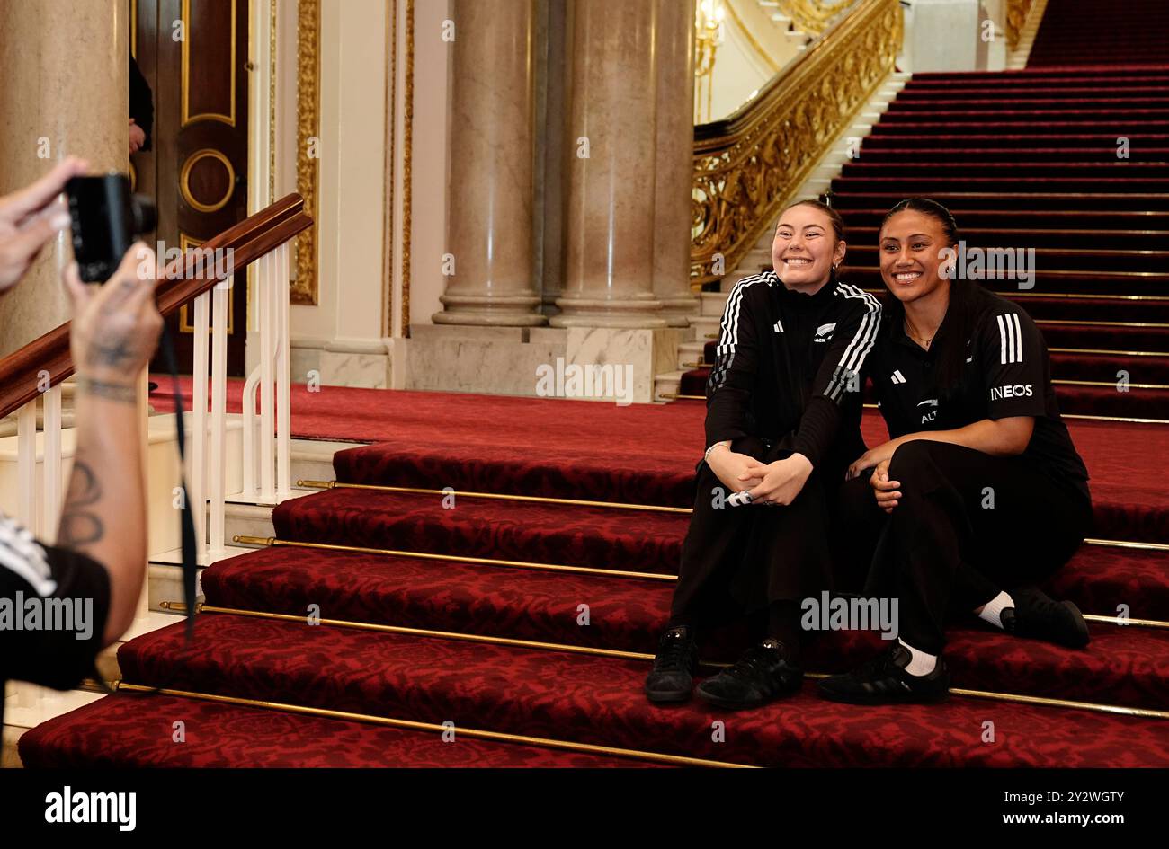 New Zealand's Black Ferns rugby union team members ahead of meeting ...