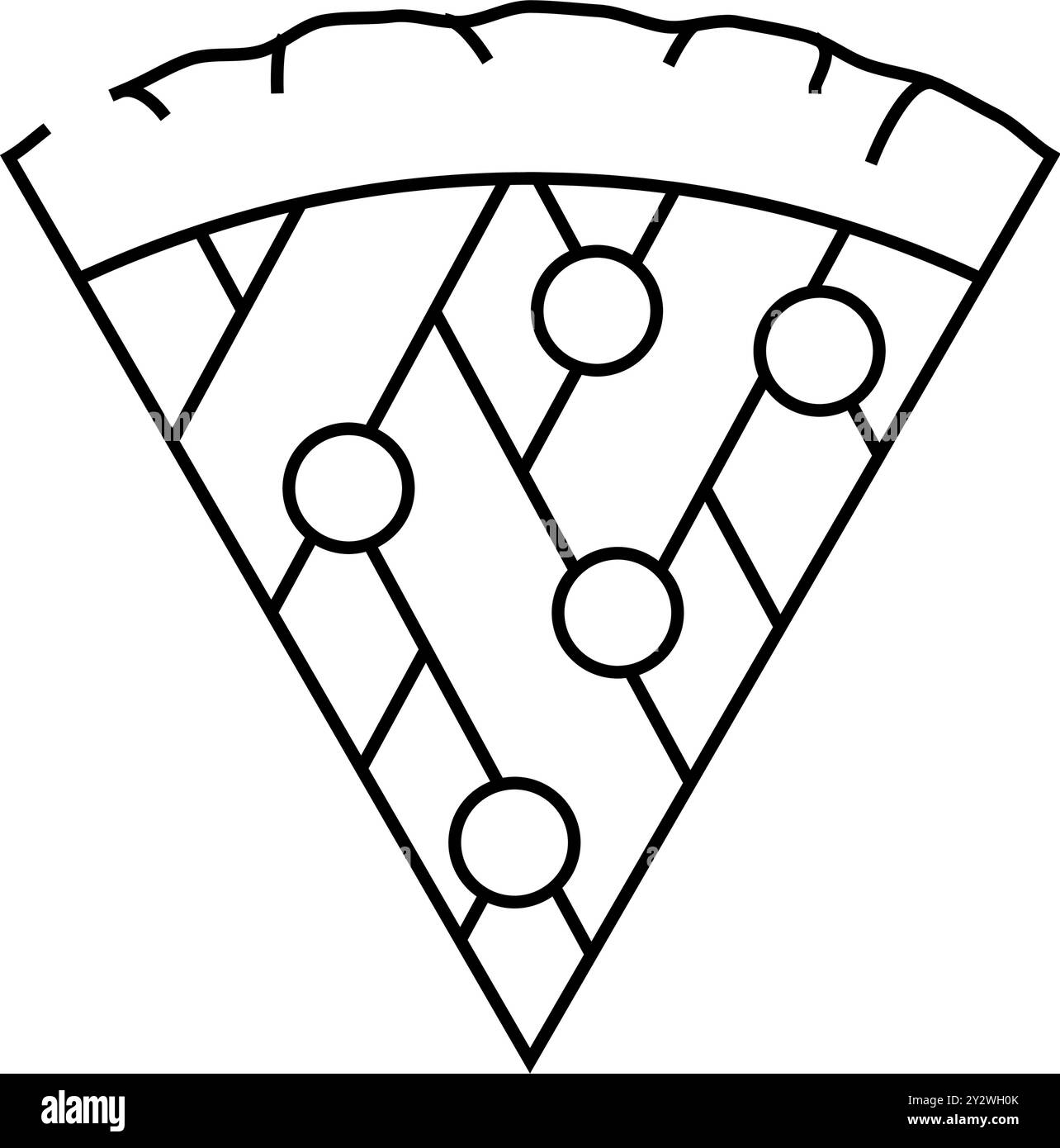 pizza bakery dish line icon vector illustration Stock Vector Image ...