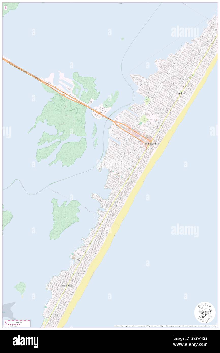 Map of ship bottom new jersey Cut Out Stock Images & Pictures - Alamy