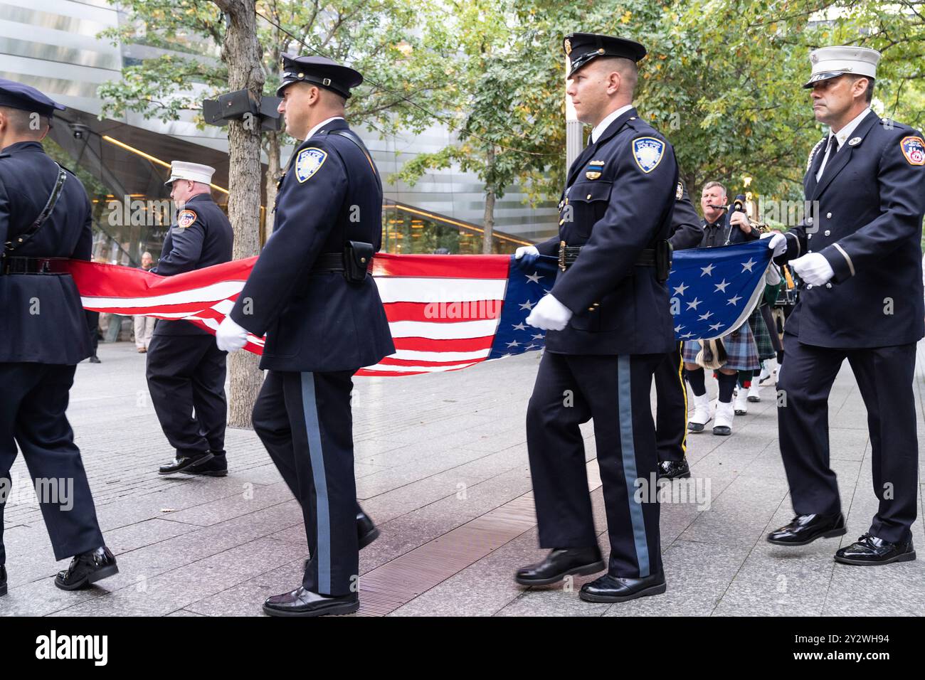 New York, USA, 11 September, 2024: Port Authority Police Officers march ...