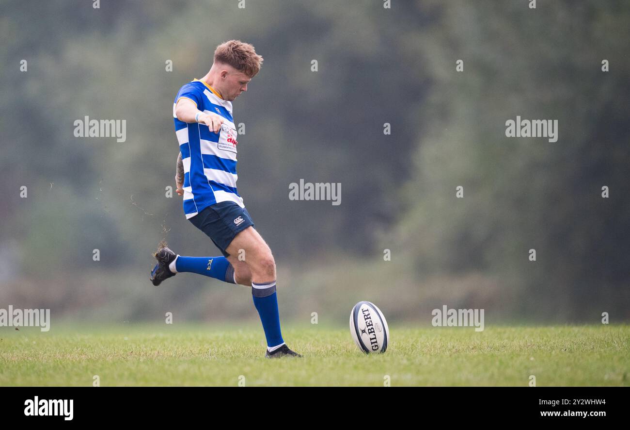 English amateur Rugby Union players playing in a league game Stock ...