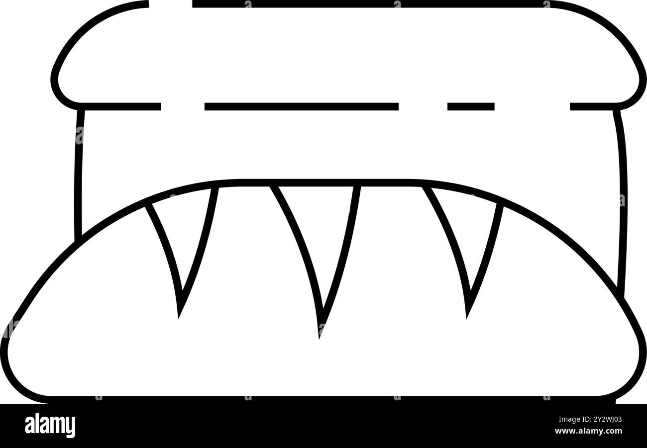 Bread muffin icon outline Black and White Stock Photos & Images - Alamy