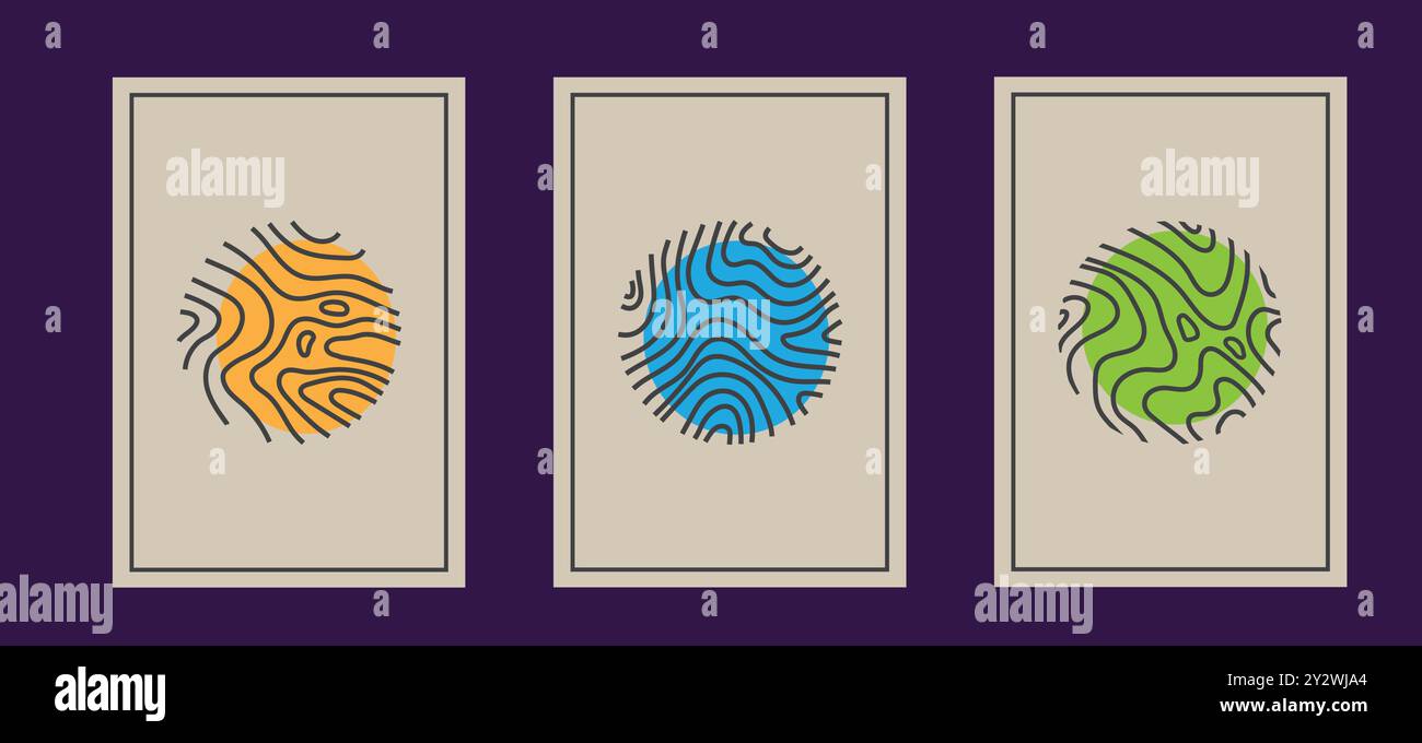 Topographic map. Geographic mountain relief with background color ...