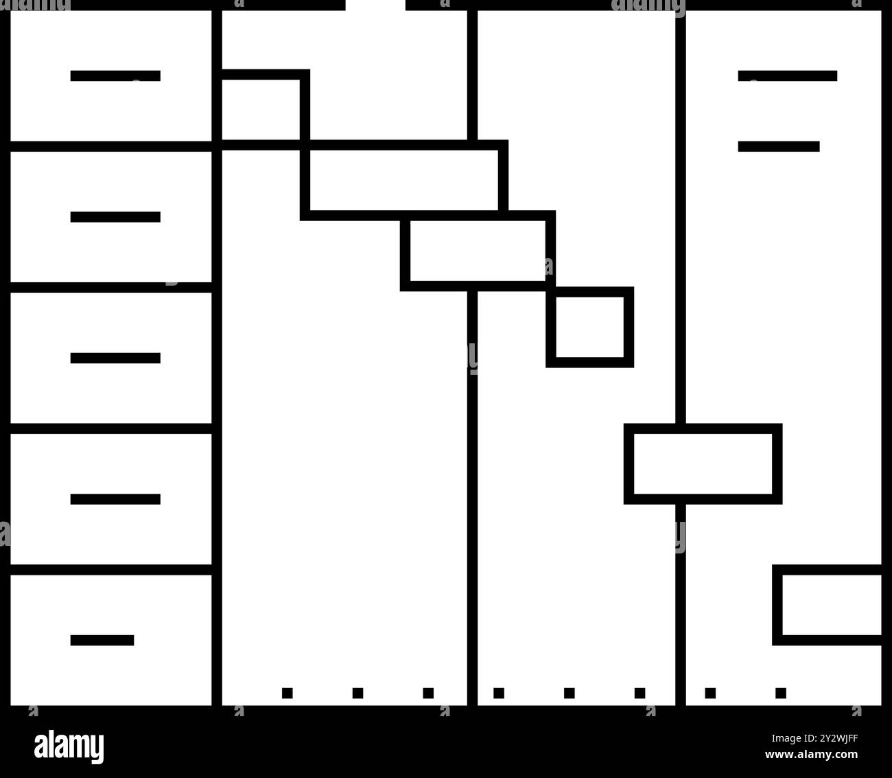 plan of time and tasks line icon vector illustration Stock Vector Image ...