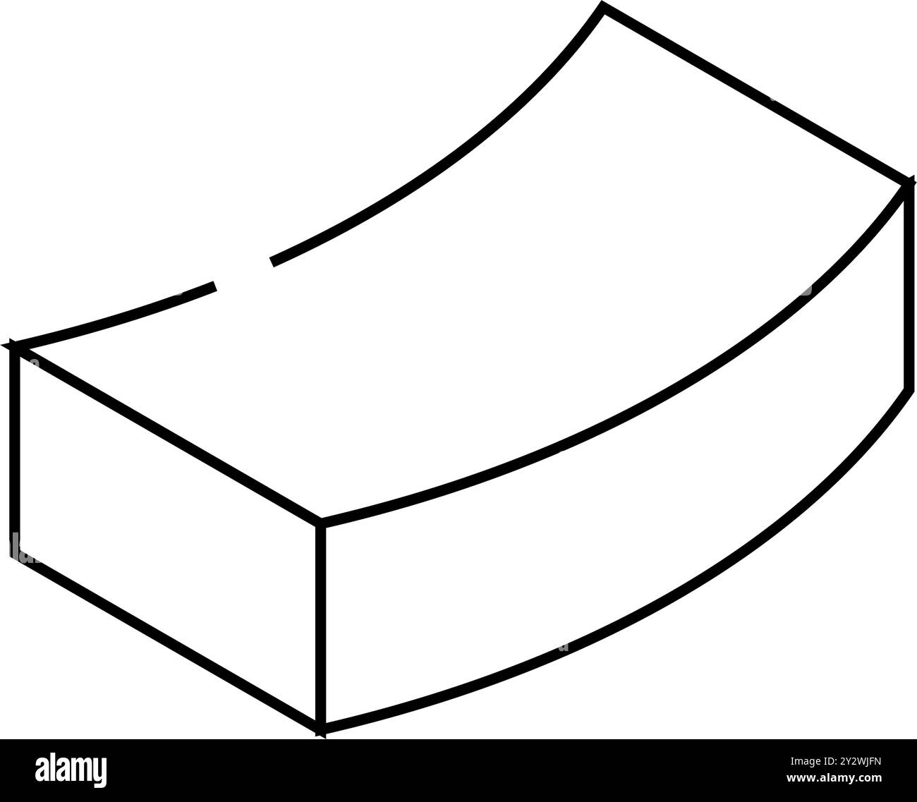 curved brick line icon vector illustration Stock Vector Image & Art - Alamy