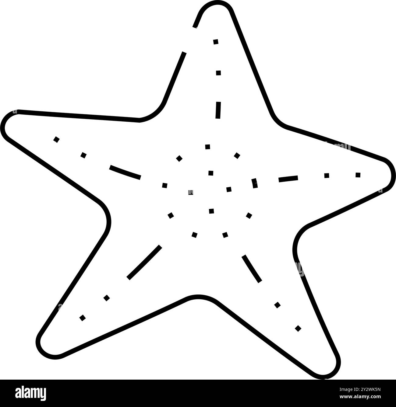starfish marine animal line icon vector illustration Stock Vector Image ...