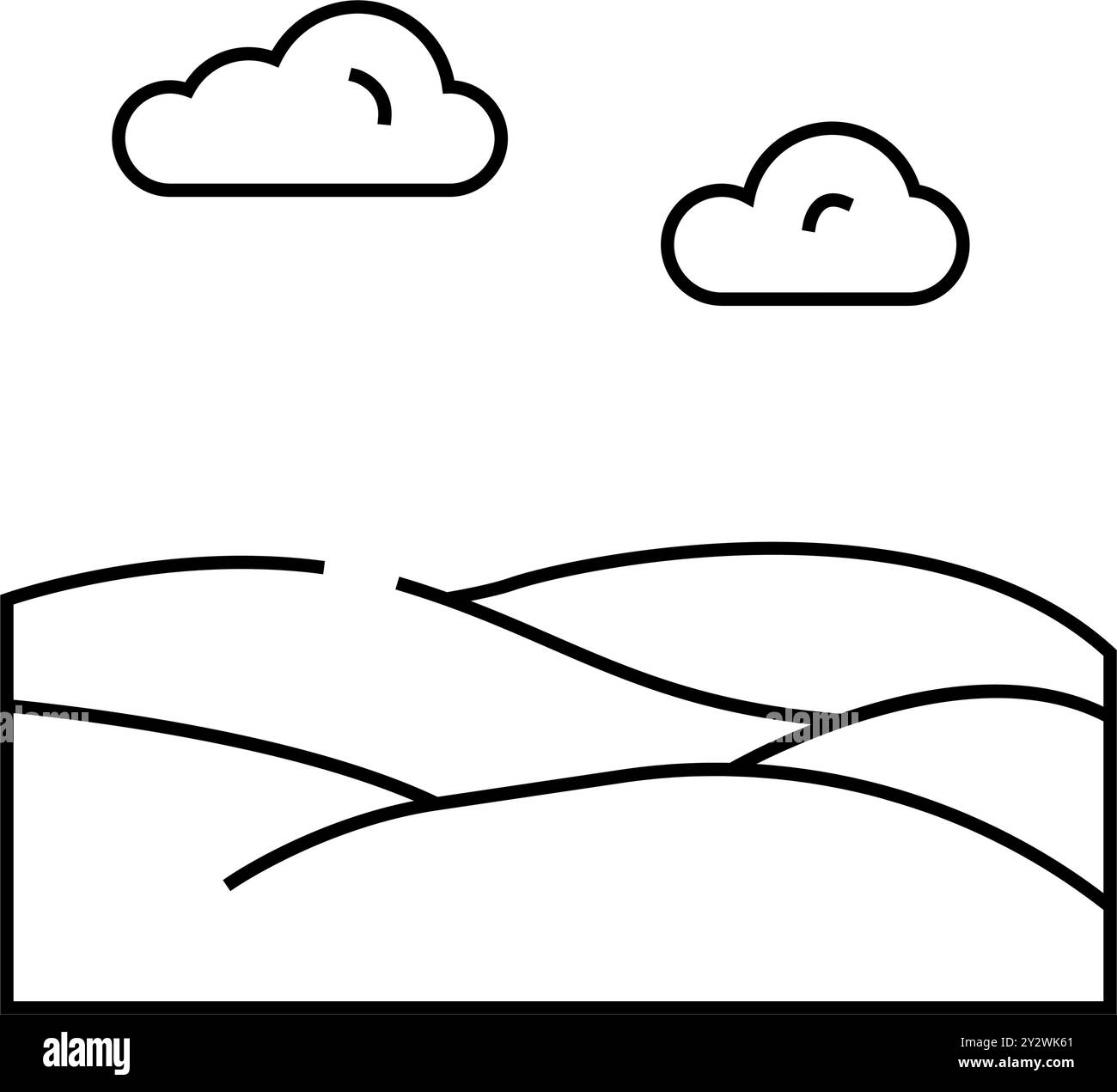 sahara desert line icon vector illustration Stock Vector Image & Art ...