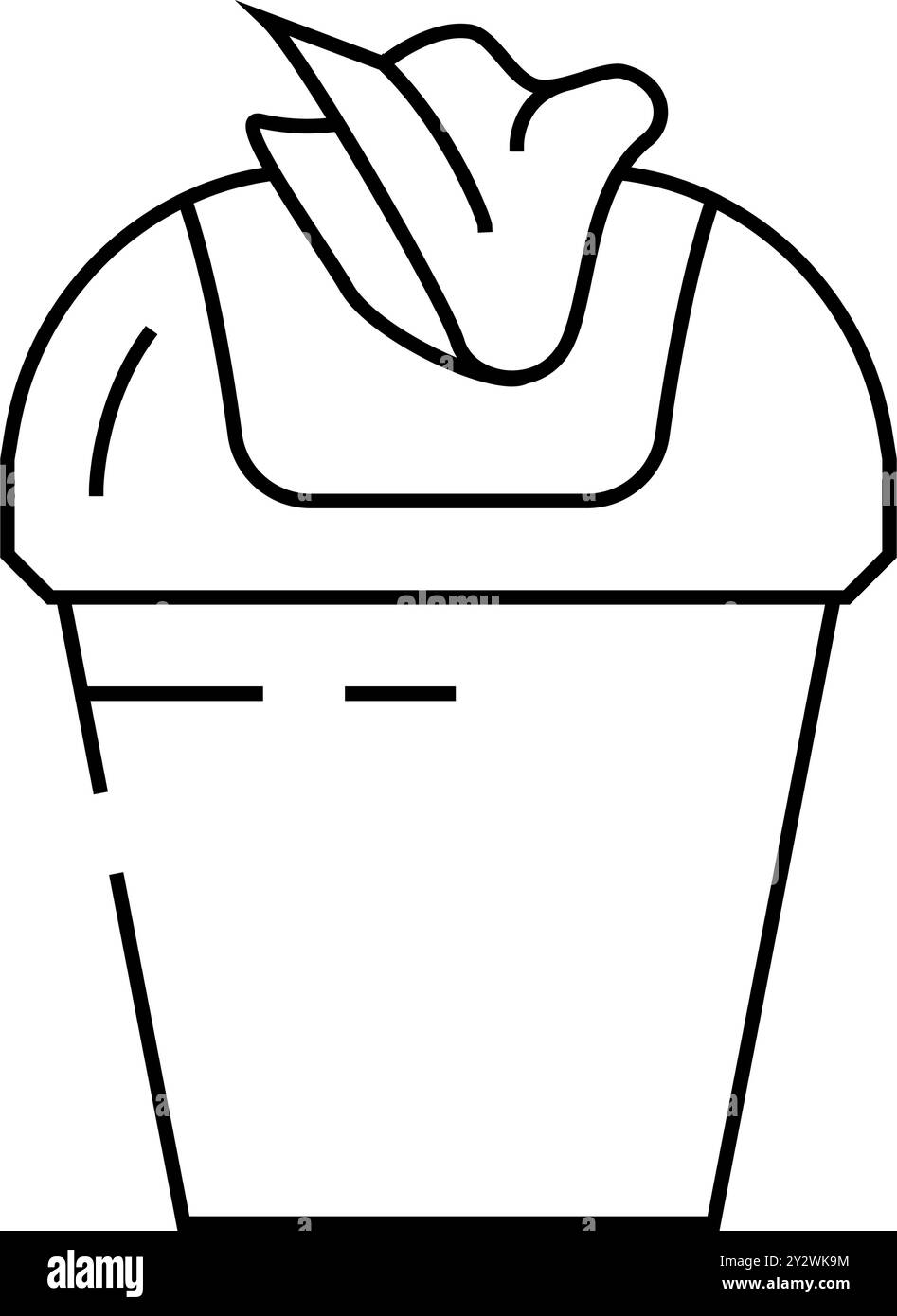 container for used tissues line icon vector illustration Stock Vector ...