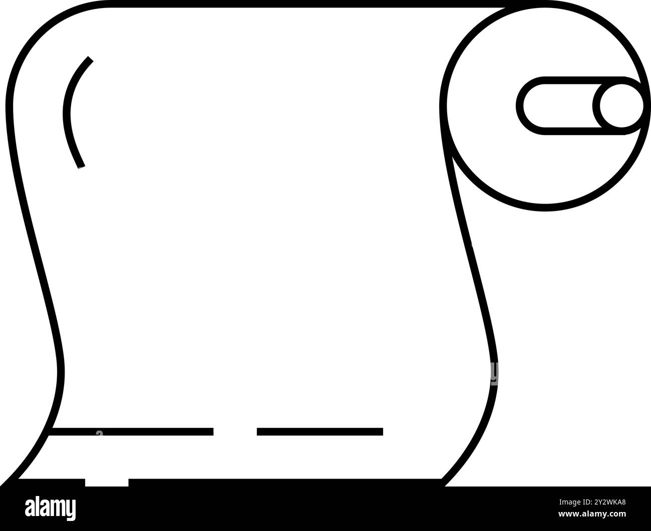 roll building material line icon vector illustration Stock Vector Image ...