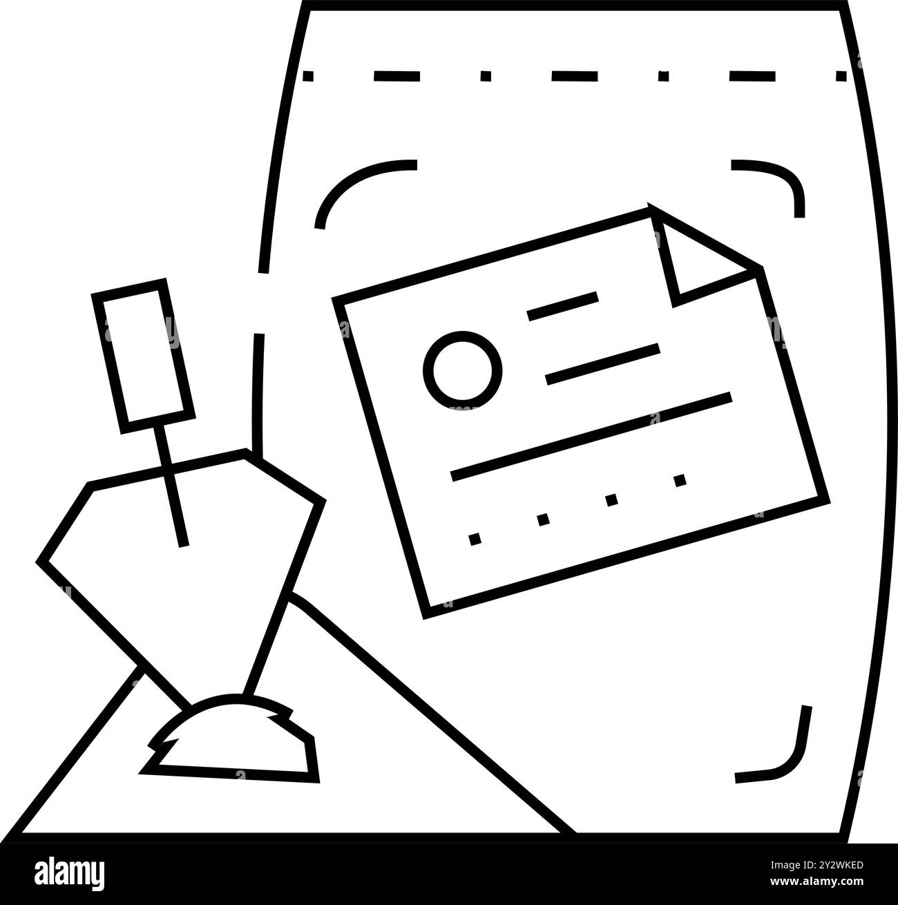 concrete and mortar line icon vector illustration Stock Vector Image ...