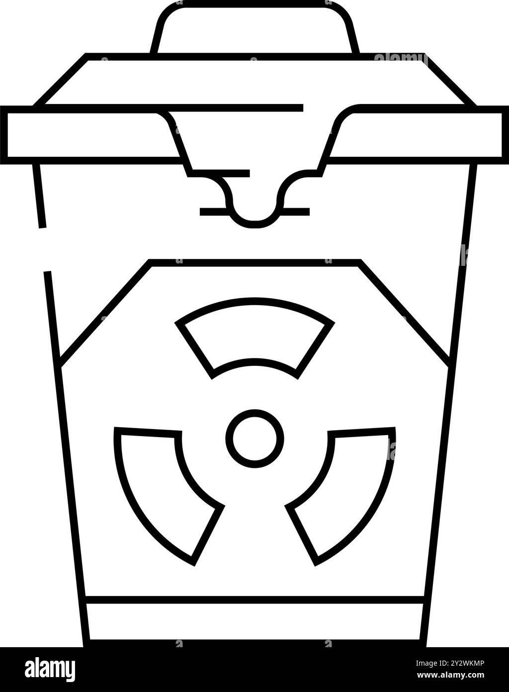 hazardous waste container line icon vector illustration Stock Vector ...