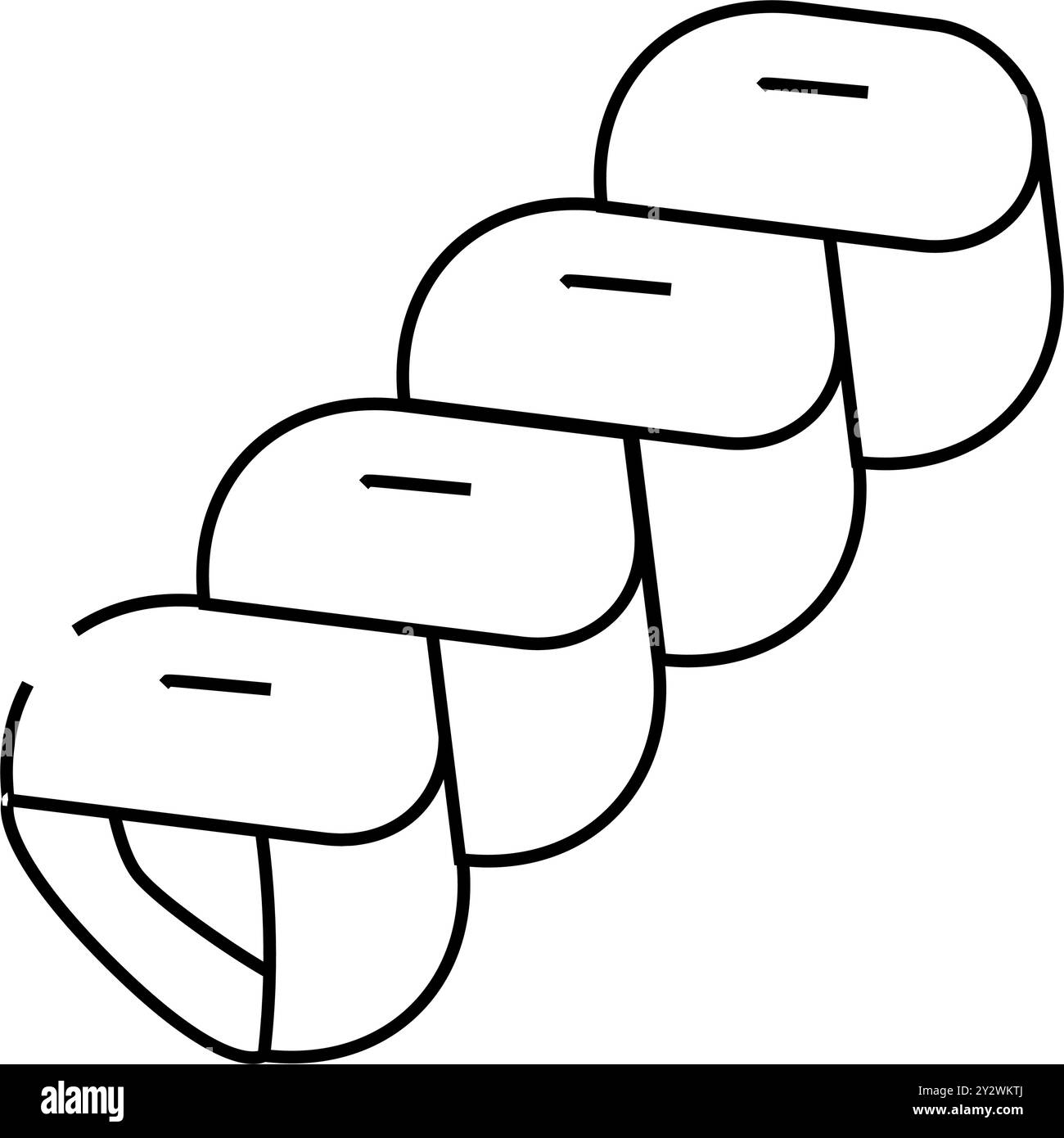 bun baked food line icon vector illustration Stock Vector Image & Art ...