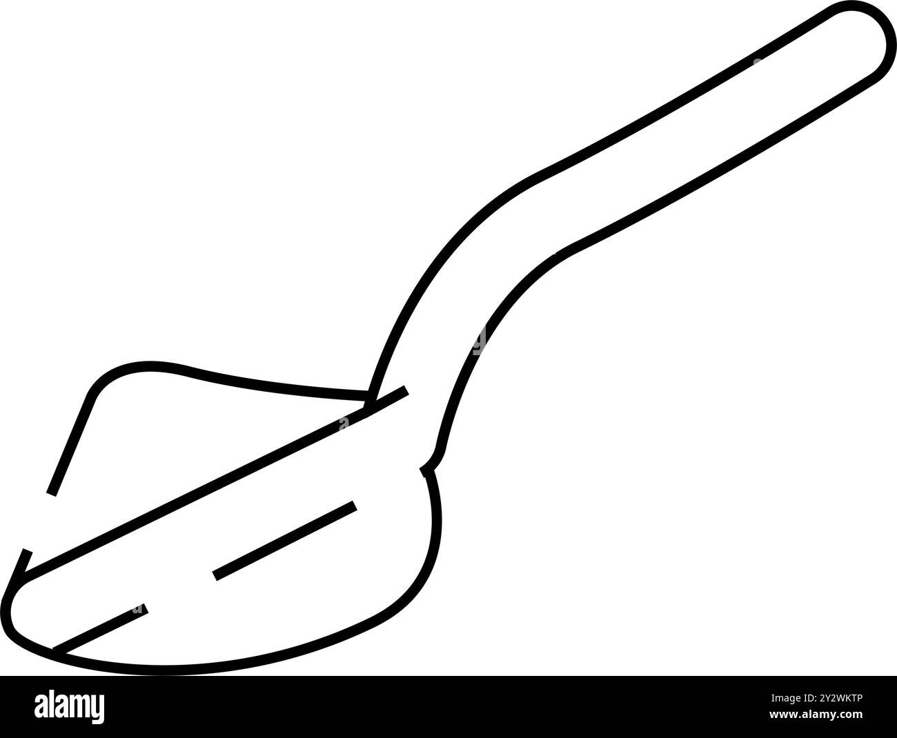 spoon with powder line icon vector illustration Stock Vector Image ...