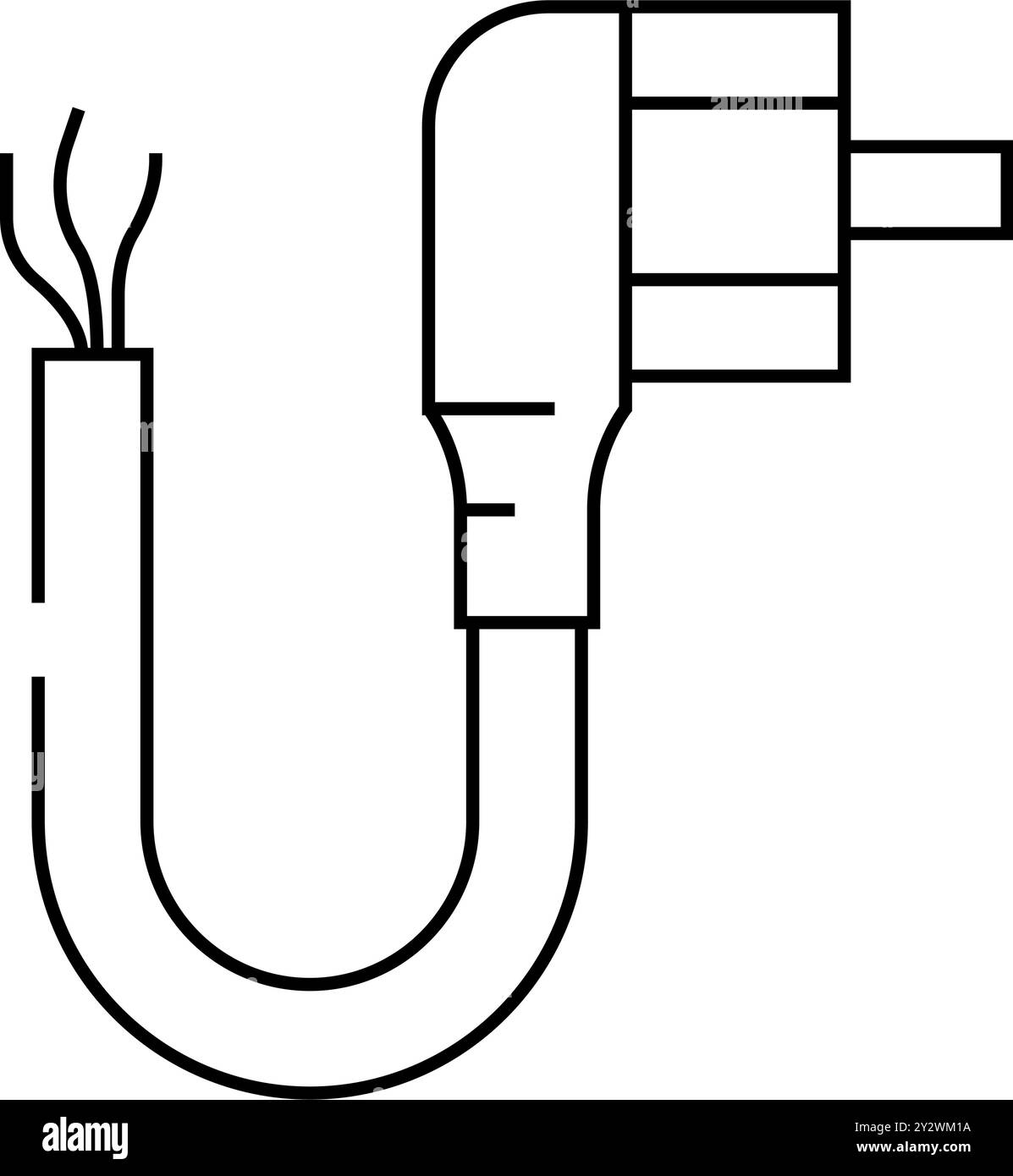 Power Cables Line Icon Vector Illustration Stock Vector Image And Art Alamy