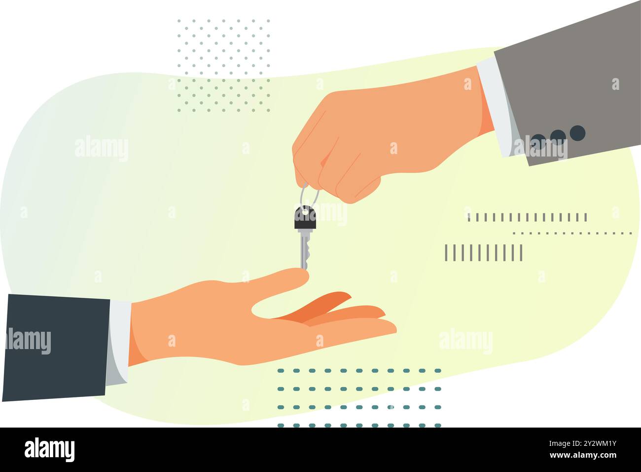 Keys Handover - Transfer Ownership - Stock Illustration as EPS 10 File ...