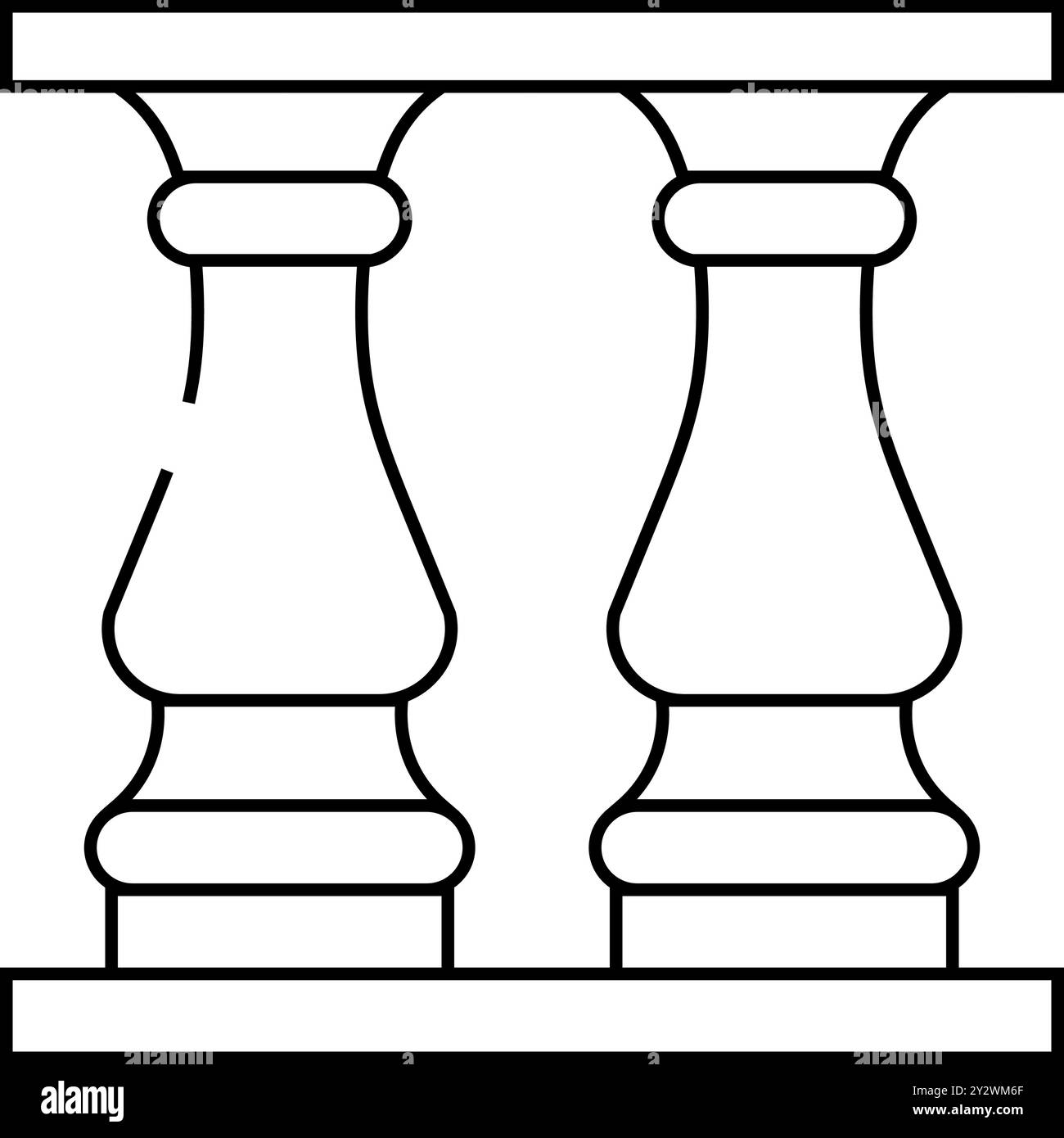 Concrete balusters Stock Vector Images - Alamy
