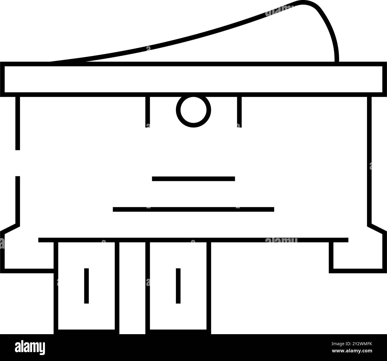 single pole single throw switch line icon vector illustration Stock ...