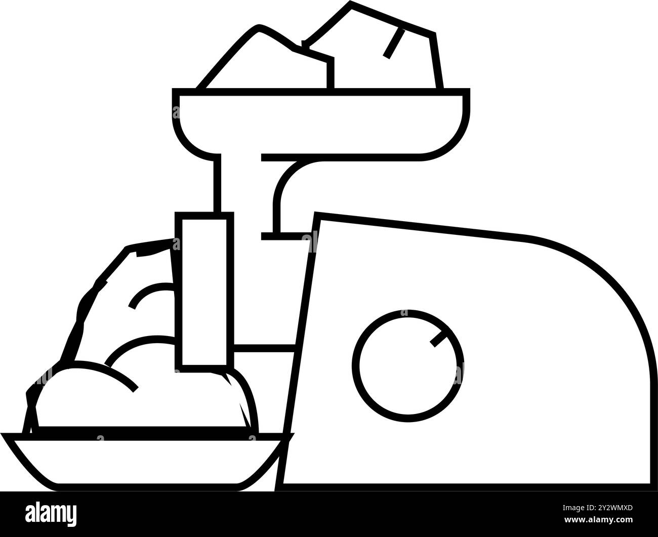 ground meat line icon vector illustration Stock Vector Image & Art - Alamy