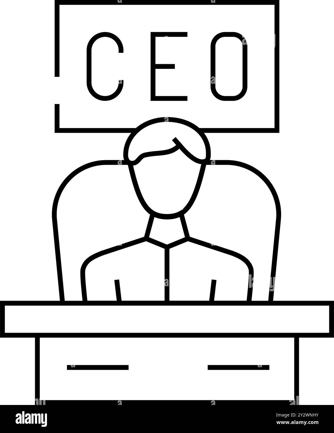 seo boss line icon vector illustration Stock Vector Image & Art - Alamy