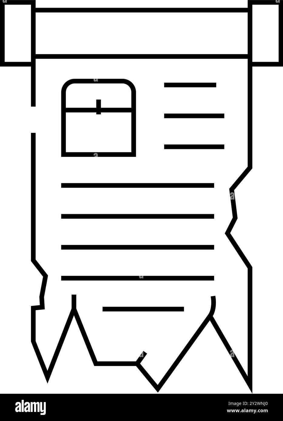 manuscript ancient line icon vector illustration Stock Vector Image ...