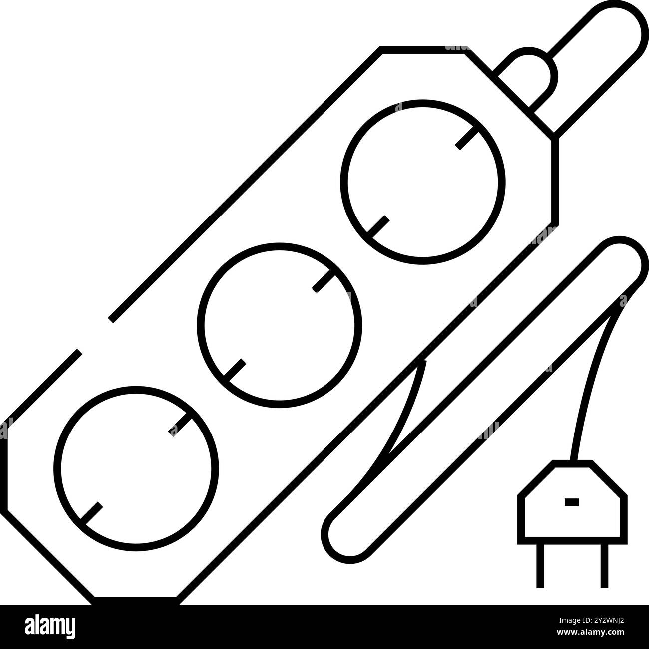 cord socket line icon vector illustration Stock Vector Image & Art - Alamy