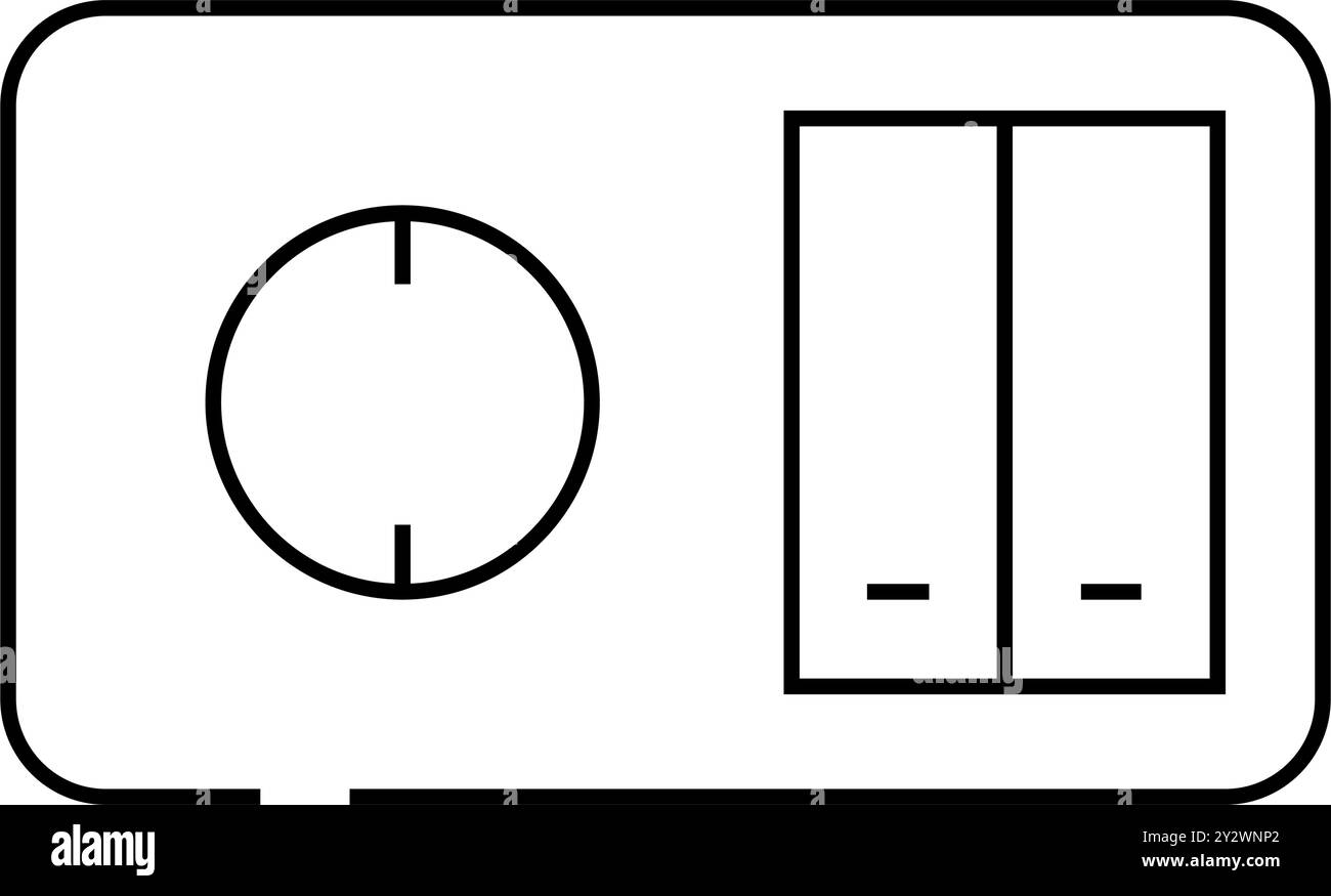 switch socket line icon vector illustration Stock Vector Image & Art ...