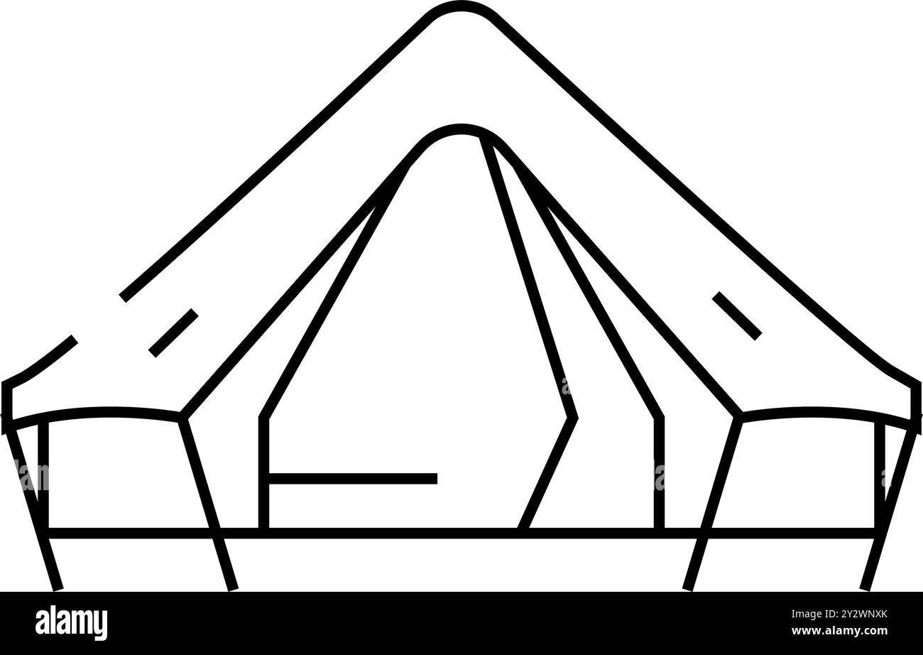tent camping line icon vector illustration Stock Vector Image & Art - Alamy