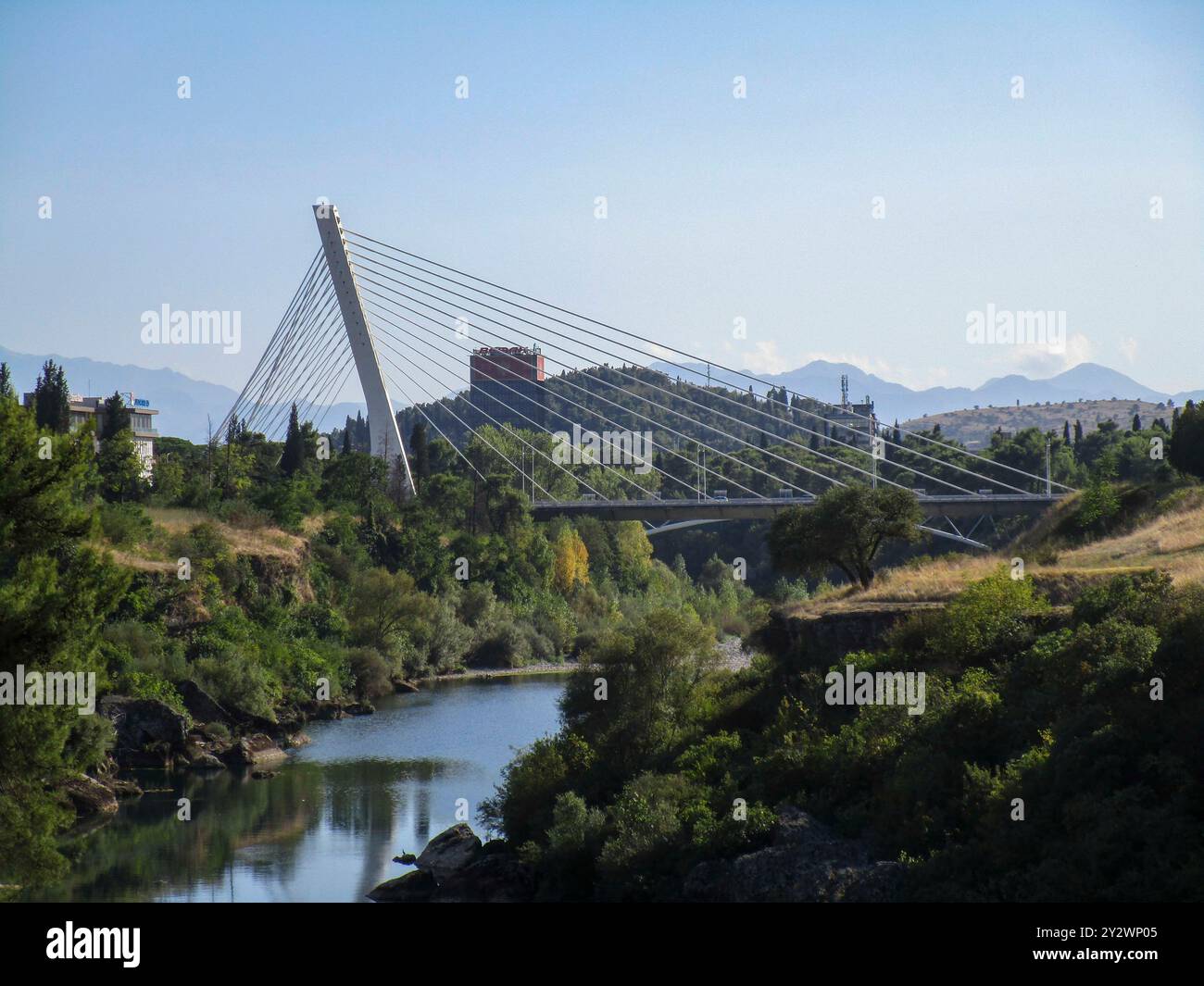 A view of Millennium Bridge, Podgorica on the 7th September 2024 Stock ...