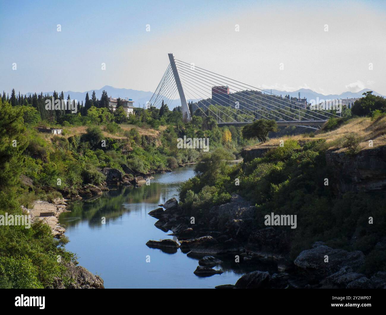 A view of Millennium Bridge, Podgorica on the 7th September 2024 Stock ...