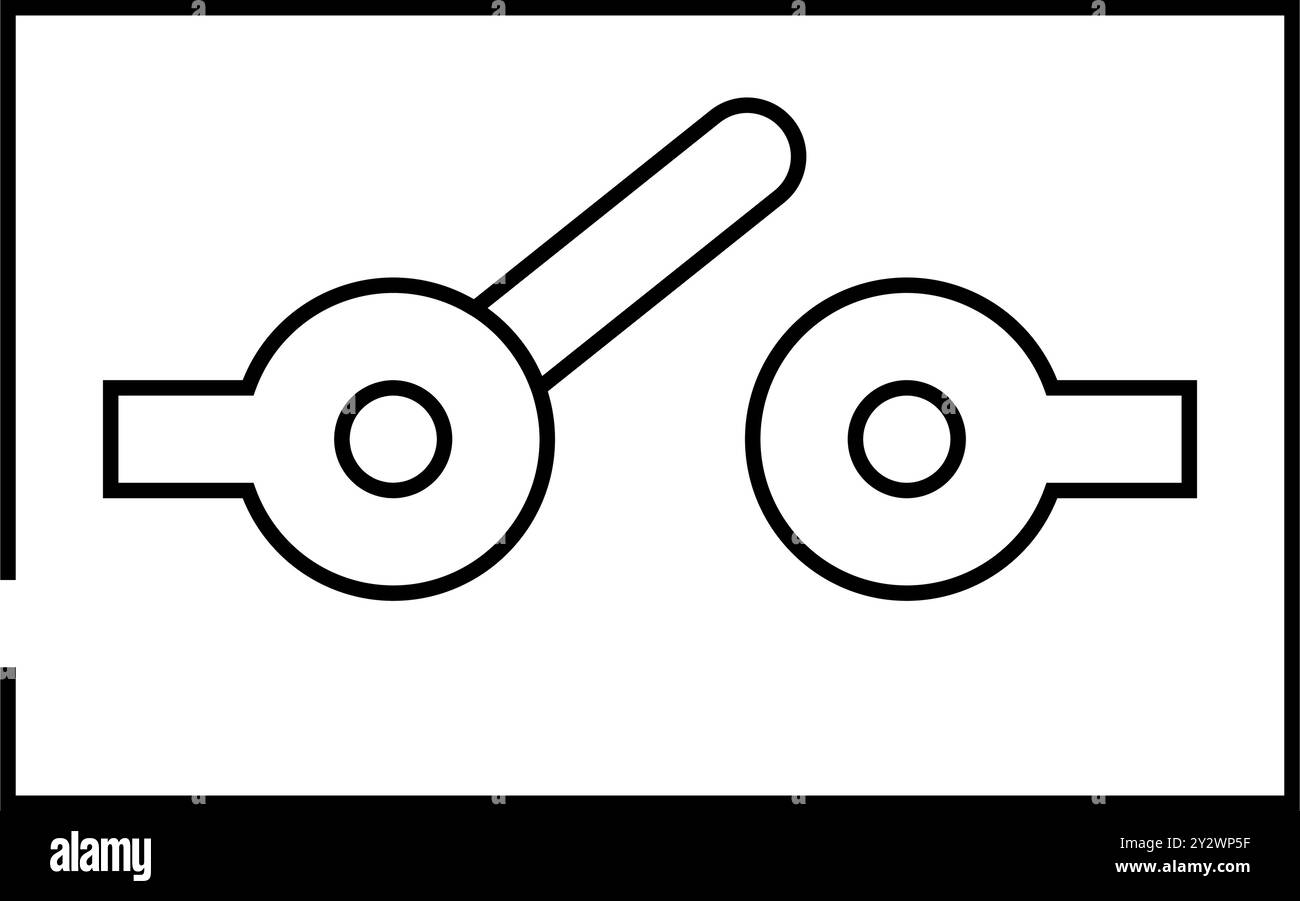 spst electrical mechanism line icon vector illustration Stock Vector ...