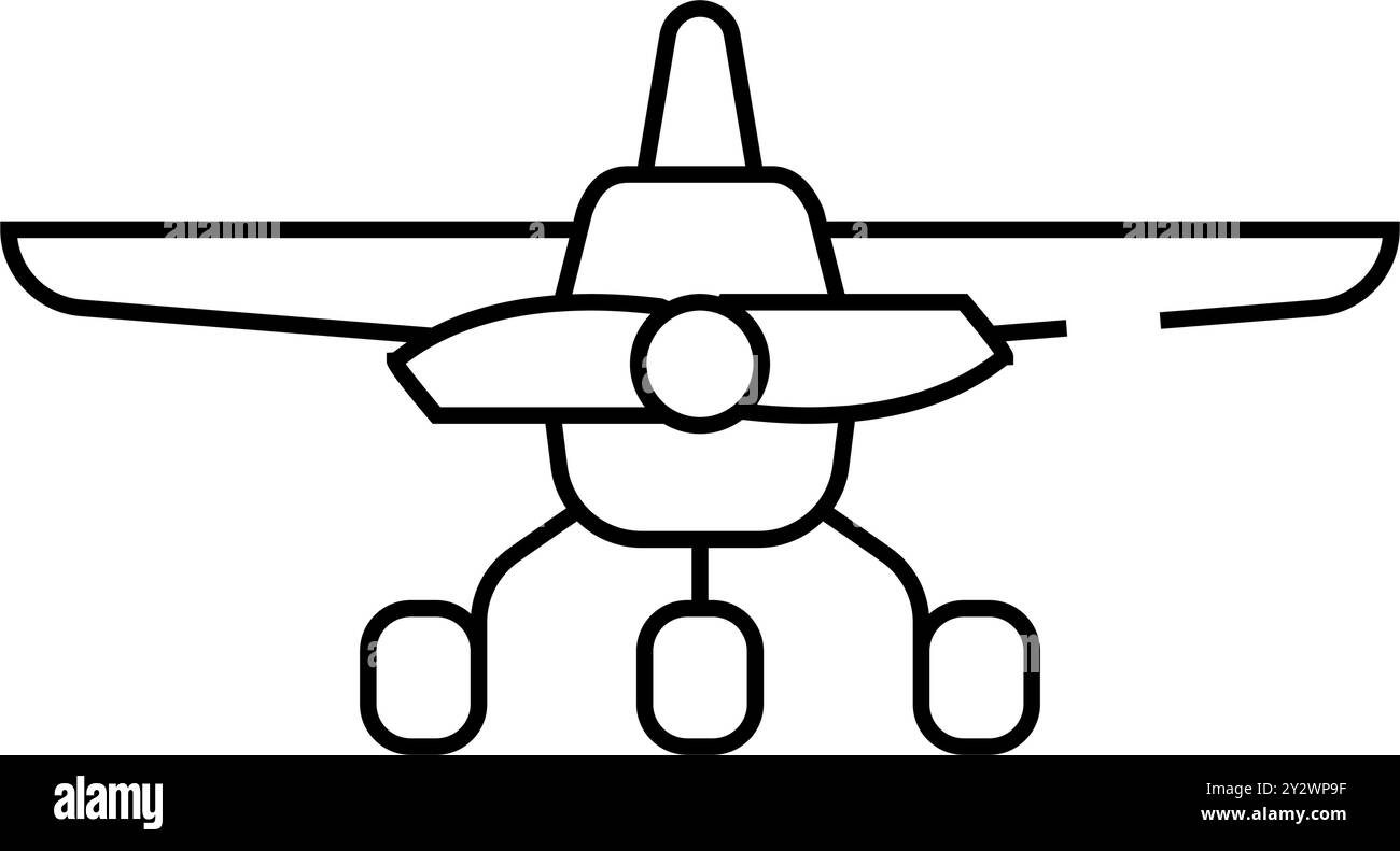 aircraft plane line icon vector illustration Stock Vector Image & Art ...