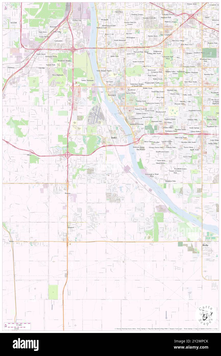 Jenks, Tulsa County, US, United States, Oklahoma, N 36 1' 22'', S 95 58 ...