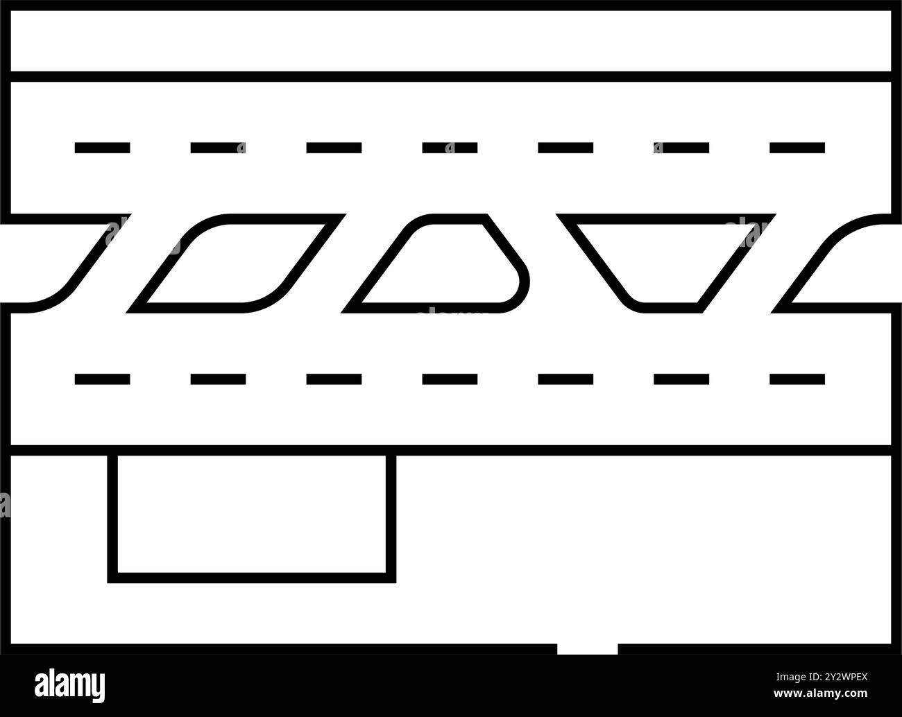 runway airport line icon vector illustration Stock Vector Image & Art ...