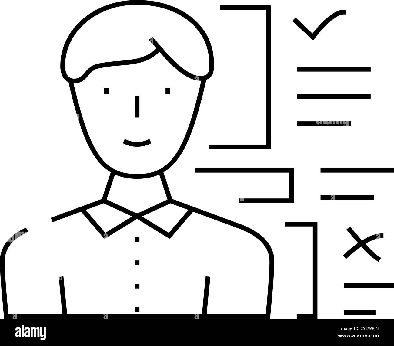 hr director line icon vector illustration Stock Vector Image & Art - Alamy