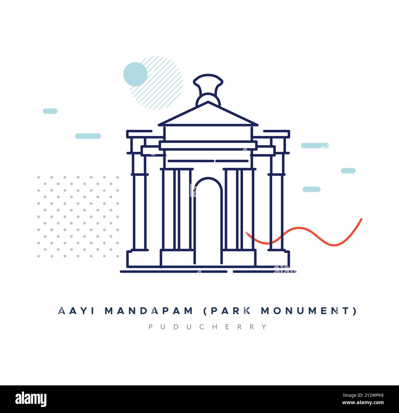 Park Monument (Aayi Mandapam) - Government Park of Pondicherry - Stock ...